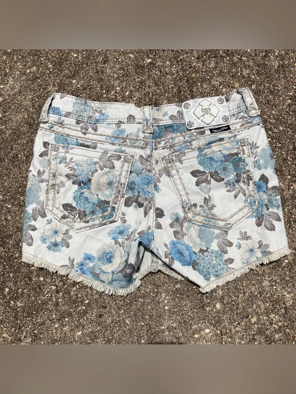 Miss Me | Shorts | Miss Me Cargo Womens 29 Shorts Floral Khaki Blue ...